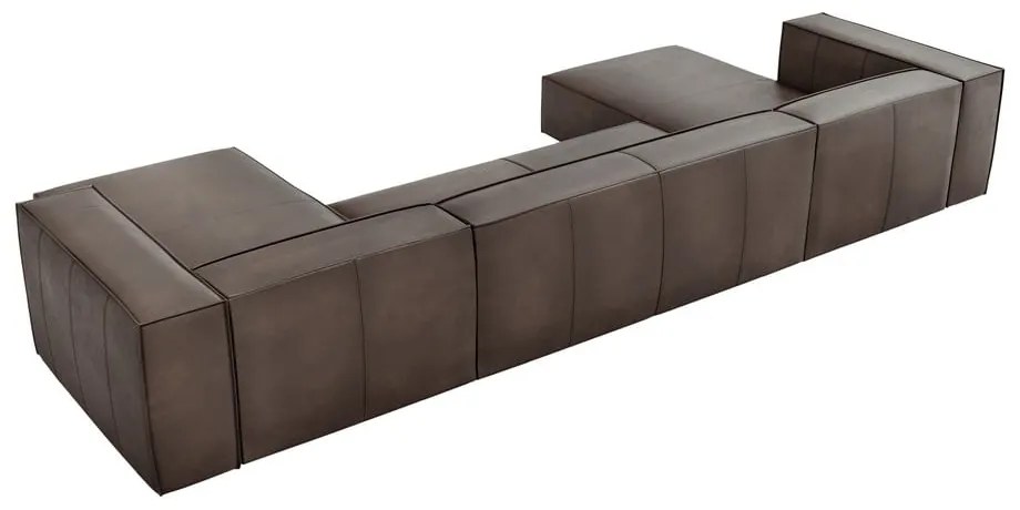 Hnědá kožená rohová pohovka (do "U") Madame – Windsor &amp; Co Sofas