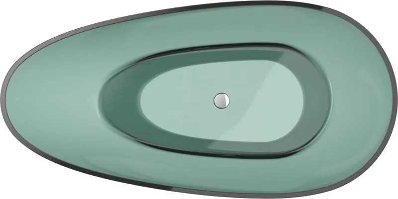 Mexen Glass, volně stojící vana 170 x 85 cm, zelená, 58061708511