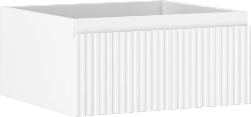 Mexen Rivel, koupelnová skříňka pod umyvadlo 50 cm, 1 zásuvka, drážkovaná, bílá matná, 91A20-05023-1-BF01