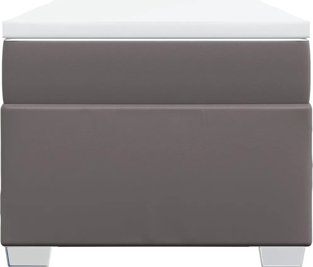 Box spring postel s matrací šedá 90x190 cm umělá kůže 3285191