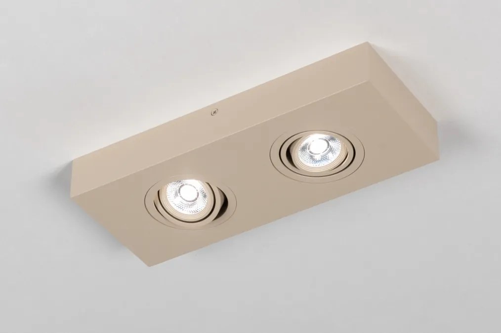Stropní LED svítidlo Spot Quality Quadra 2 Taupe