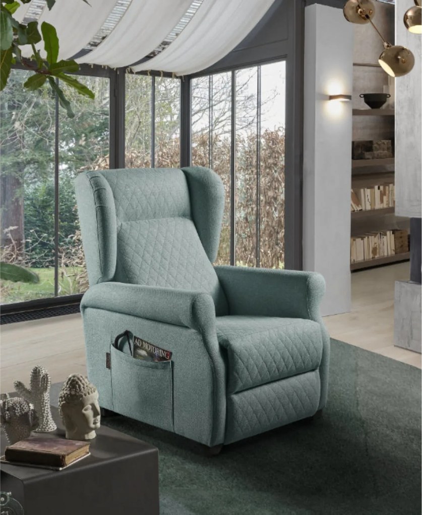 Pregio Italia sofa&relax Kvalitní polohovací křeslo pro seniory Charlie Provedení: El. polohovací křeslo + odnímatelné područky + stolek, Vzorník látek: tekno fibra 26 dark green