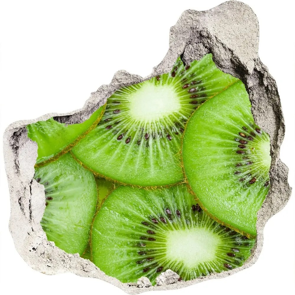 Wallmuralia Nálepka 3D díra na zeď Kiwi 75x75 cm