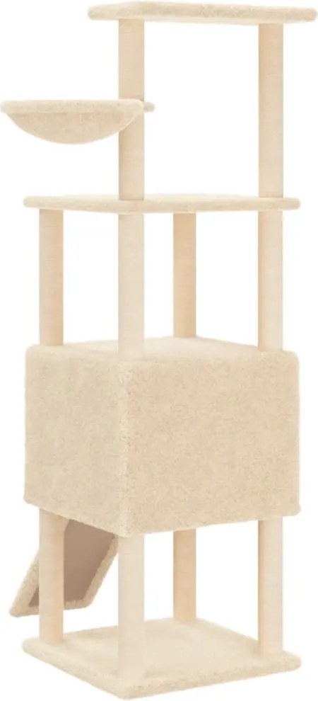 Škrabadlo pro kočky se sisalovými sloupky krémové 153 cm 172115