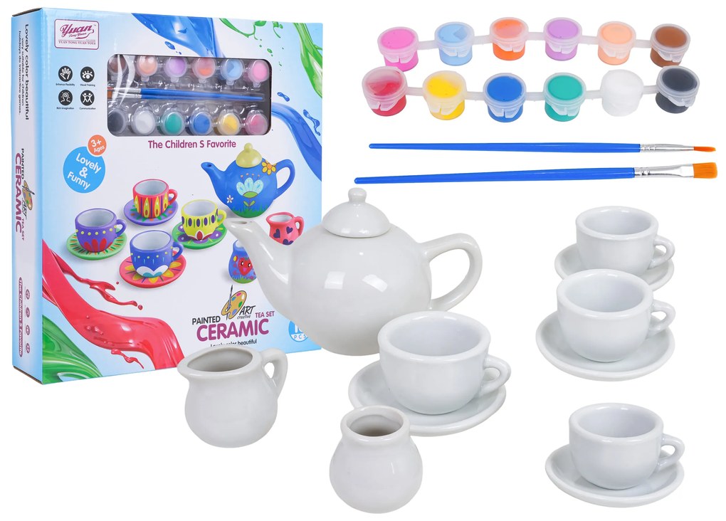RKToys Keramická čajová sada na malování