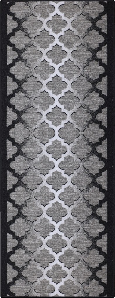 Berfin Dywany, AKCE: 100x67 cm Protiskluzový běhoun na míru Zel 1017 Silver (Grey) - obšitý ze všech stran, šedá, chodba / předsíň