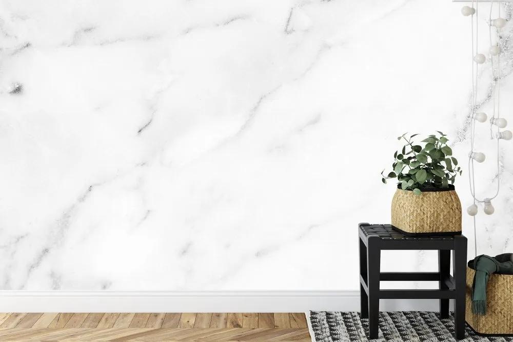 Fototapeta Marble Granite White Background Wall Surface Black Pattern Graphic Abstract Light Elegant Black For Do Floor Ceramic Counter Texture Stone Slab Smooth Tile Gray Silver Natural For Interior Decoration. Samolepící tapety 368x254