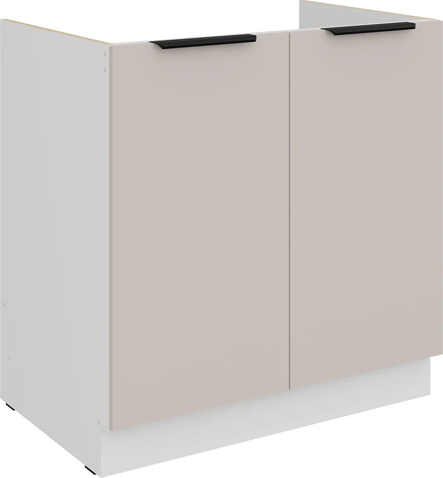 COMO | dolní skříňka 80 ZL 2F dřezová | 80 cm | bílá/kašmír