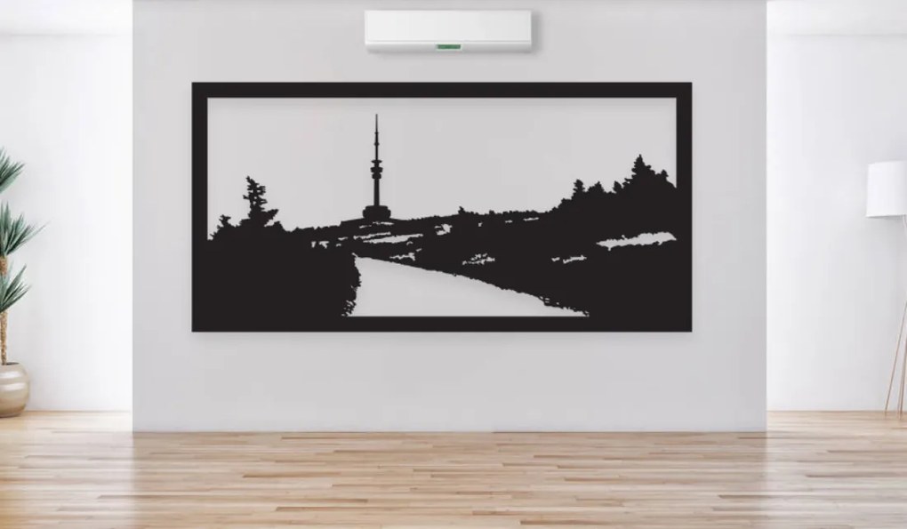 Praděd - dřevěný obraz na zeď od 2opice.cz Materiál: OŘECH, Velikost (mm): 485 x 240