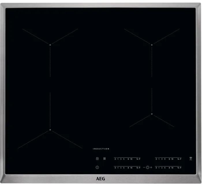 AEG Mastery IKB64431XB indukční varná deska s rámečkem, Hob2Hood, černá, šířka 58 cm