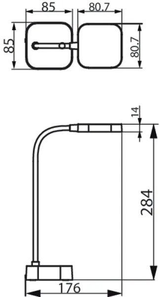 Philips - LED Stmívatelná dotyková stolní lampa ROCK LED/5W/5V 1800 mAh