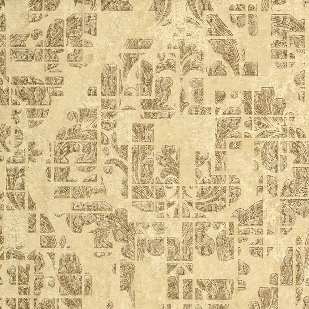 Béžová vliesová zámecká tapeta, Ornamenty, 28702, Kaleido, Limonta