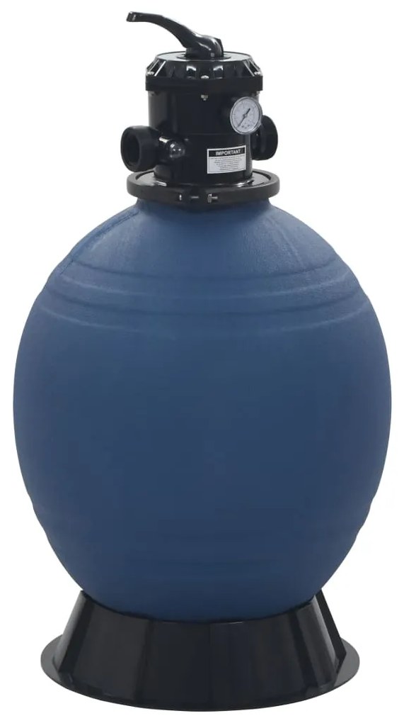 91727 vidaXL Bazénová písková filtrace se 6polohovým ventilem modrá 560 mm