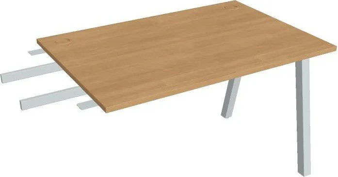 Hobis Kancelářský stůl k řetězení Hobis US A 1200RU, deskaakát, bílá RAL 9016