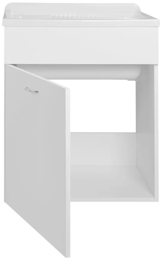 Aqualine, Skříňka pod výlevku 59,5x70x49,4cm, bílá, 57035