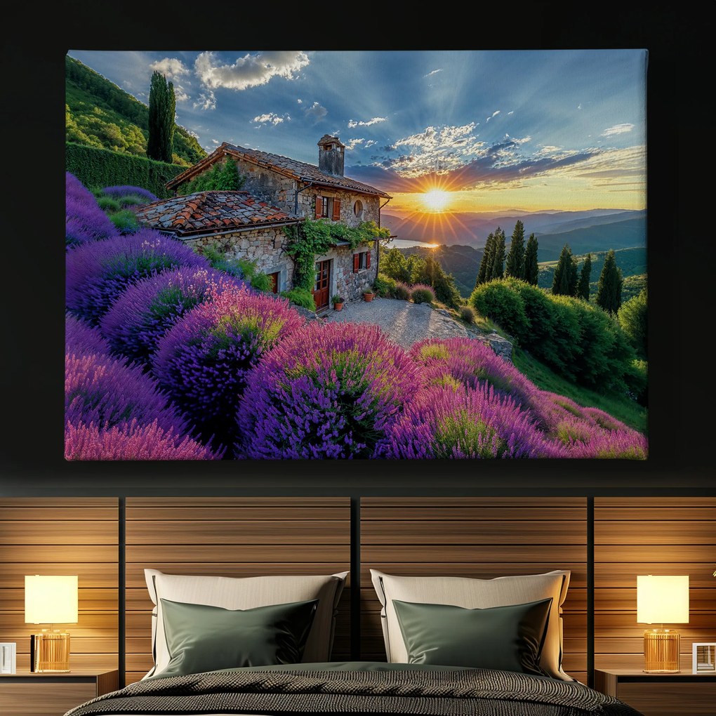 Obraz na plátně - Když levandule v Provence voní FeelHappy.cz Velikost obrazu (šířka x výška): 120 x 80 cm