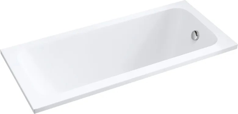 BPS-koupelny Akrylátová obdélníková vana k vestavbě HYD-NIL140-VEST 140x70 cm bílá, odtokový komplet chrom