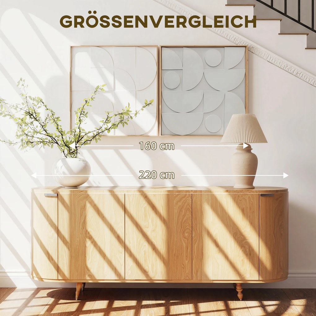 HOMCOM Dekorace stěn 3D sada 2 geometrických nástěnných dekorací Moderní nástěnná dekorace obývacího pokoje, chodby, 80 x 3,5 x 80 cm, bílá