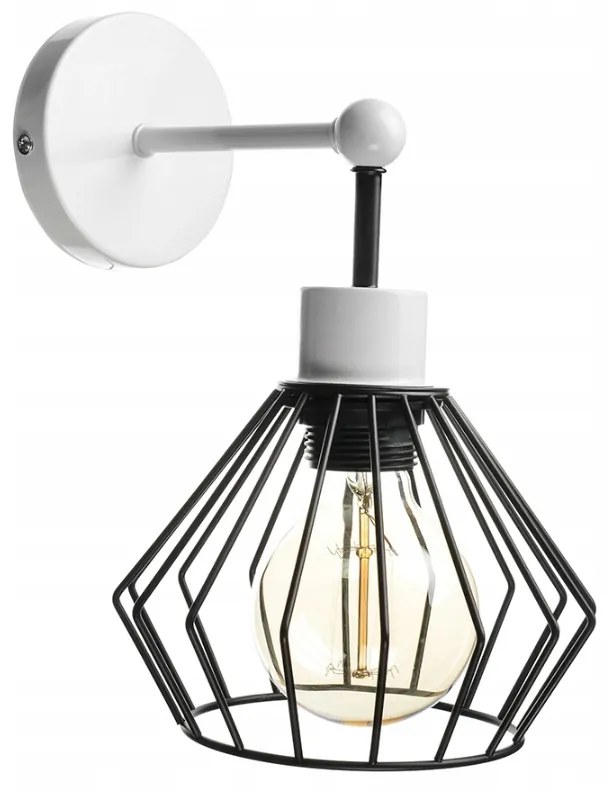 BERGE LED nástěnná lampa B7132 - 1xE27 - černo-bílá