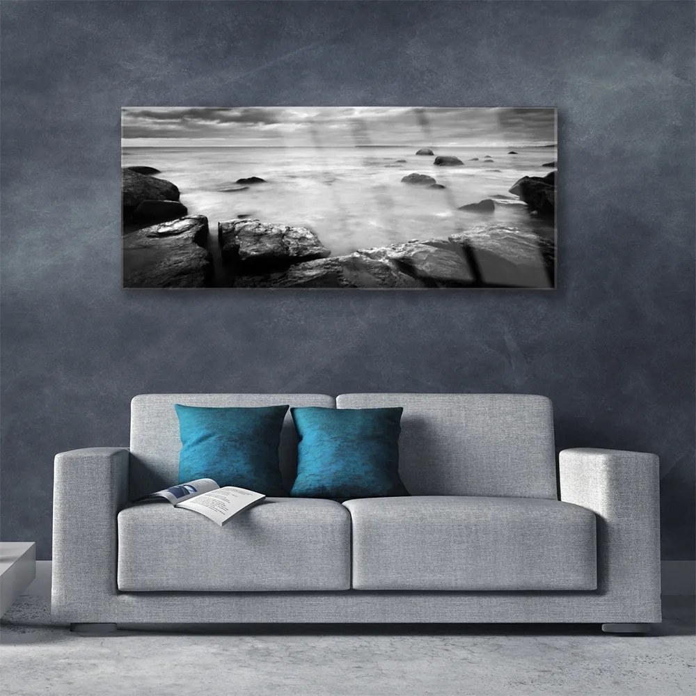 Plexisklo-obraz Skála Moře Krajina 125x50 cm