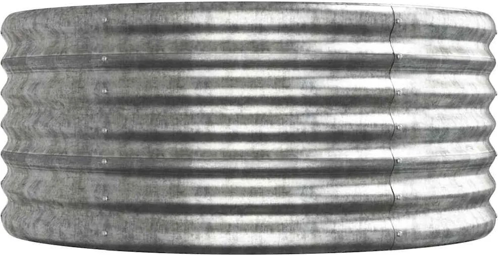 Vyvýšený záhon pozinkovaná ocel 224x80x36 cm stříbrný 318922