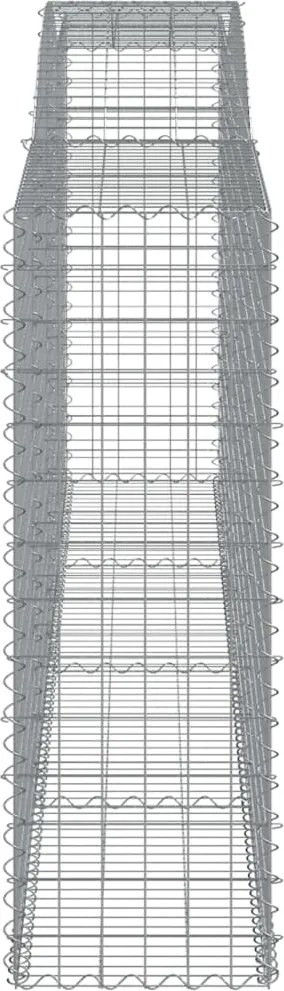 Klenuté gabionové koše 6 ks 400x50x140/160cm pozinkované železo 3147026