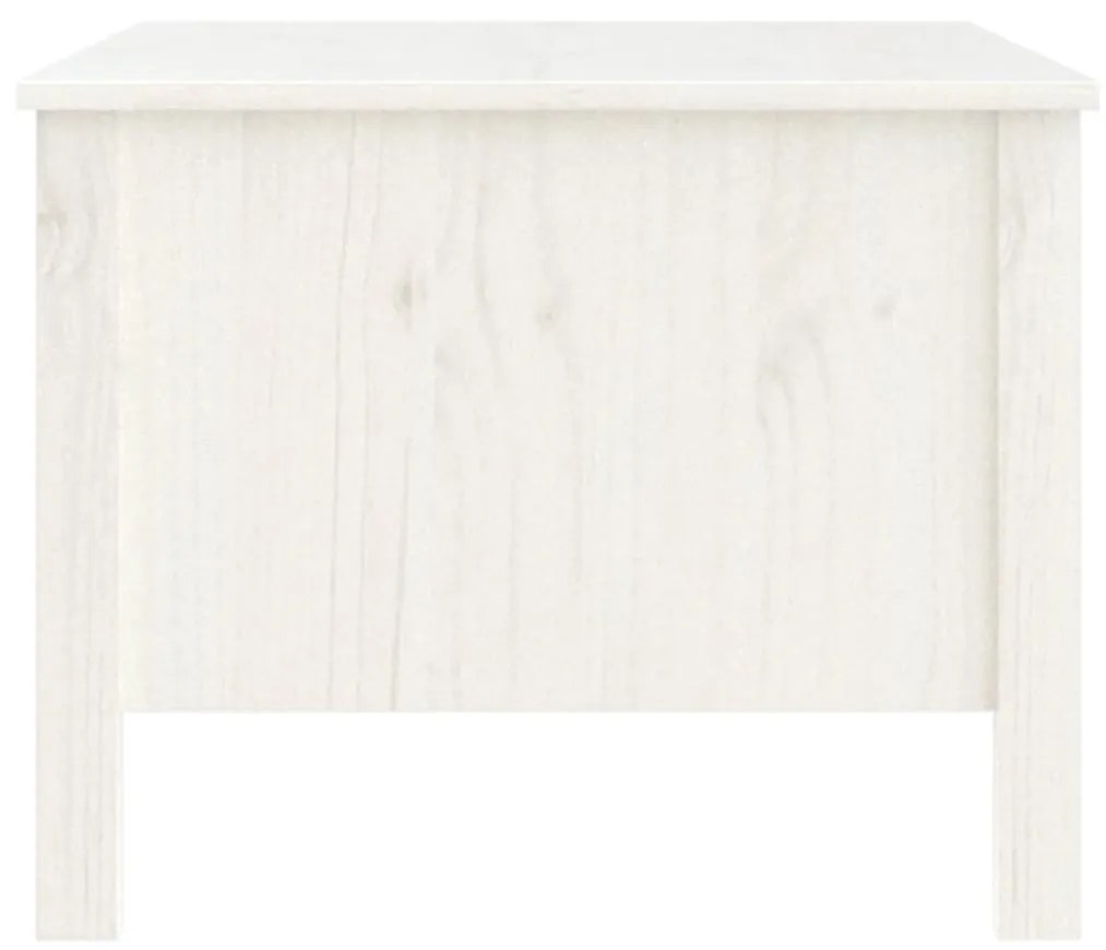 Konferenční stolek bílý 100x50x40 cm masivní borové dřevo - Default Title