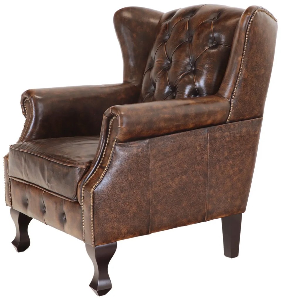 furniture-nabytek.cz - Křeslo Aberdeen z  hovězí kůže