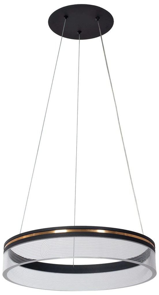 Toolight, LED závěsné svítidlo 40cm APP1191-CP, černá-zlatá, OSW-40022