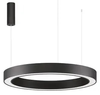 LED lustr Morbido 80 černé s dálkovým ovládáním