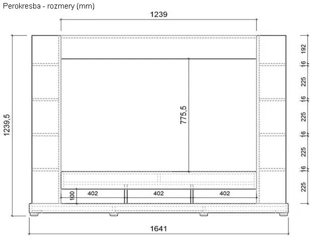 Obývací stěna Play, bílý lesk