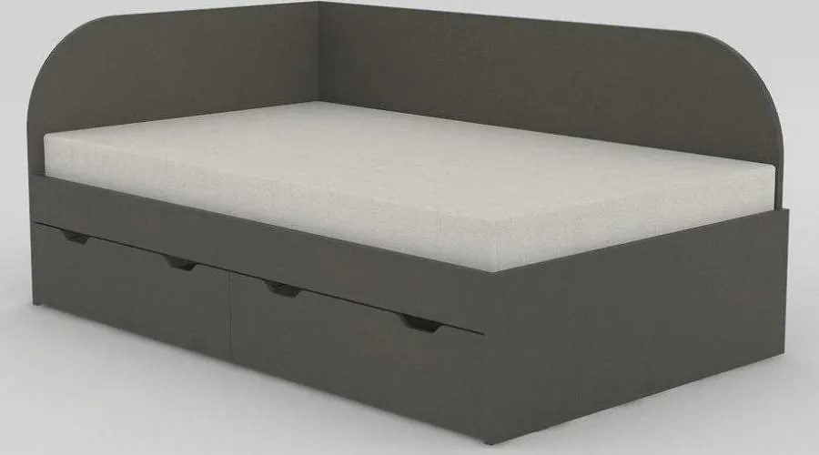 Dřevona - Elitte Dětská postel REA GARY 120x200 s úložným prostorem, levá, BÍLÁ