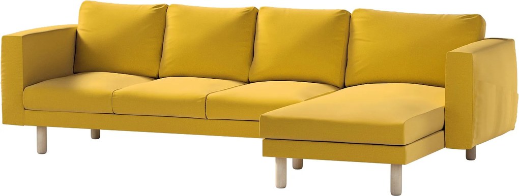 Potah na pohovku IKEA Norsborg 4-místná se šezlongem barva žlutá látka sametová