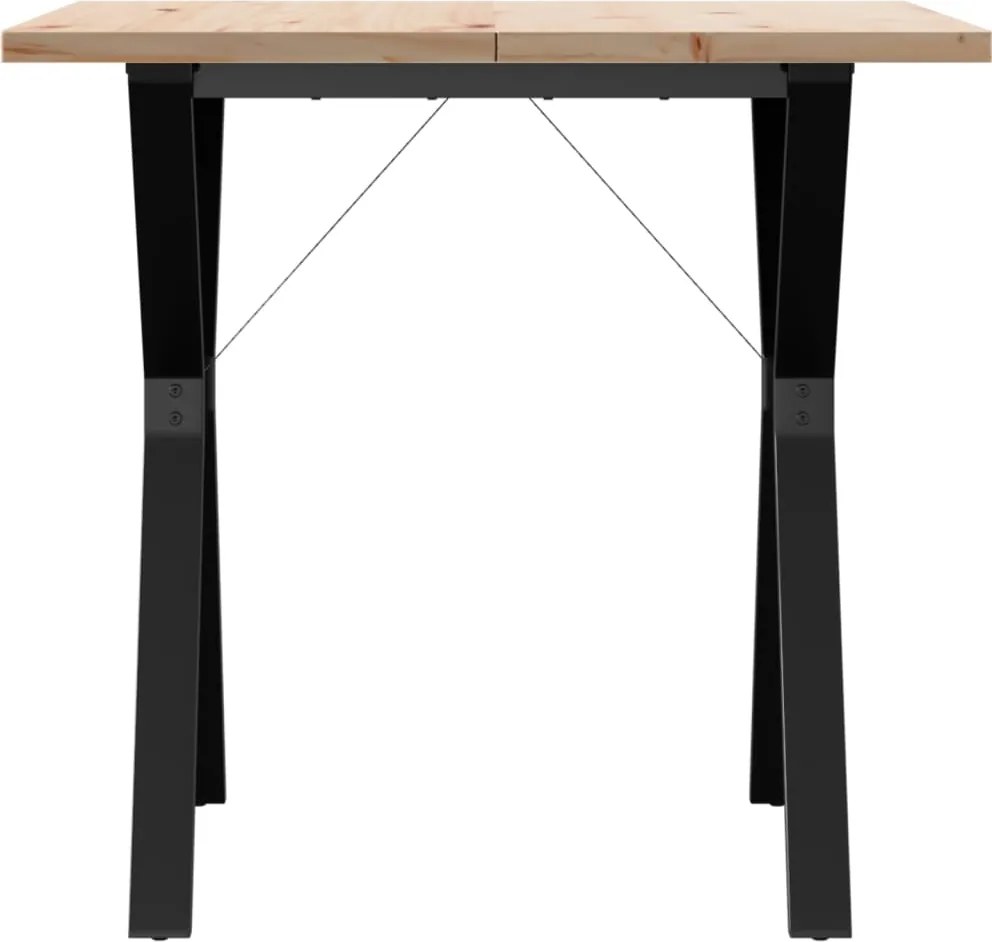 Jídelní stůl s Y rámem 80 x 80 x 75,5 cm borové dřevo a ocel 3282783