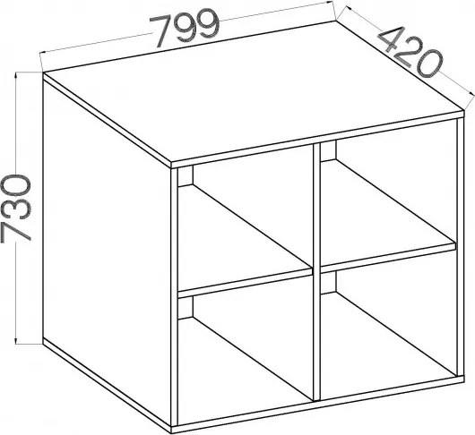 Falco Skříňka Matylda 103 horní dub artisan