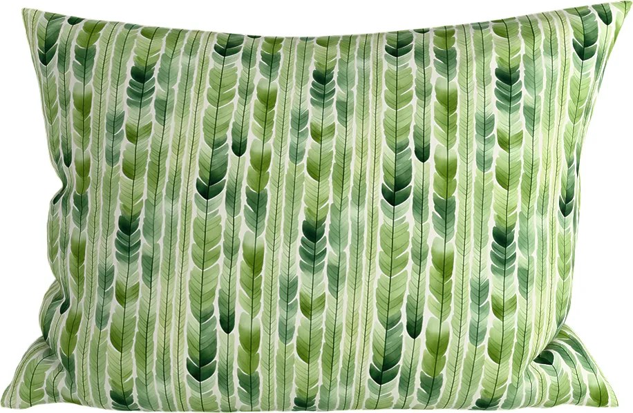 Polybavlněný povlak na polštář GREEN TREES POLY 70x90 cm, zelený