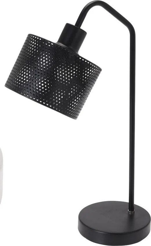 DekorStyle Kovová stolní lampa 46 cm - černá