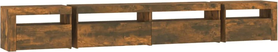 TV skříňka s LED osvětlením kouřový dub 270 x 35 x 40 cm 3152751