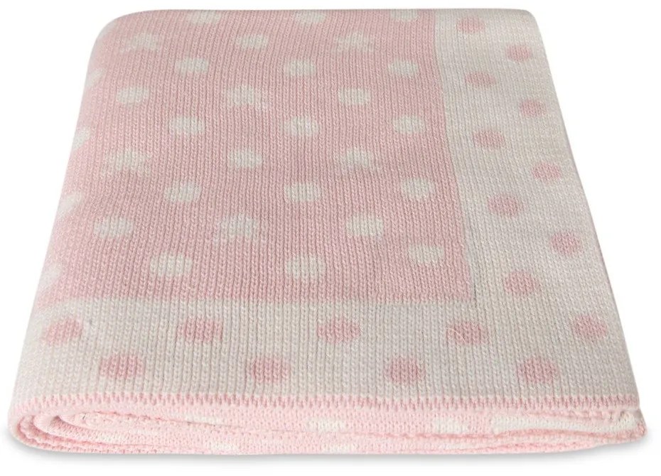 Růžová dětská bavlněná deka Homemania Decor Baby Baby Dots, 90 x 90 cm
