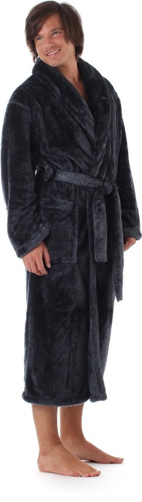 Antracitový Huňatý Župan Jack extra 21 20 9551 - L