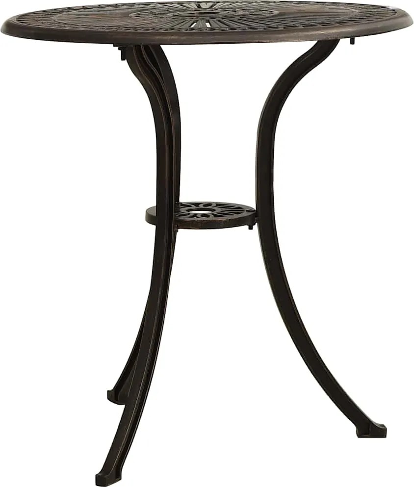 Zahradní stůl bronzový 62 x 62 x 65 cm litý hliník 315579