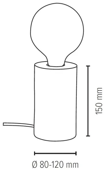 Spot-Light 76910151 - Stolní lampa TRABO 1xE27/25W/230V