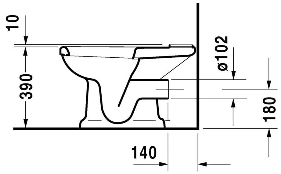 Duravit 1930 - WC kombi mísa, odpad rovný 0227090000