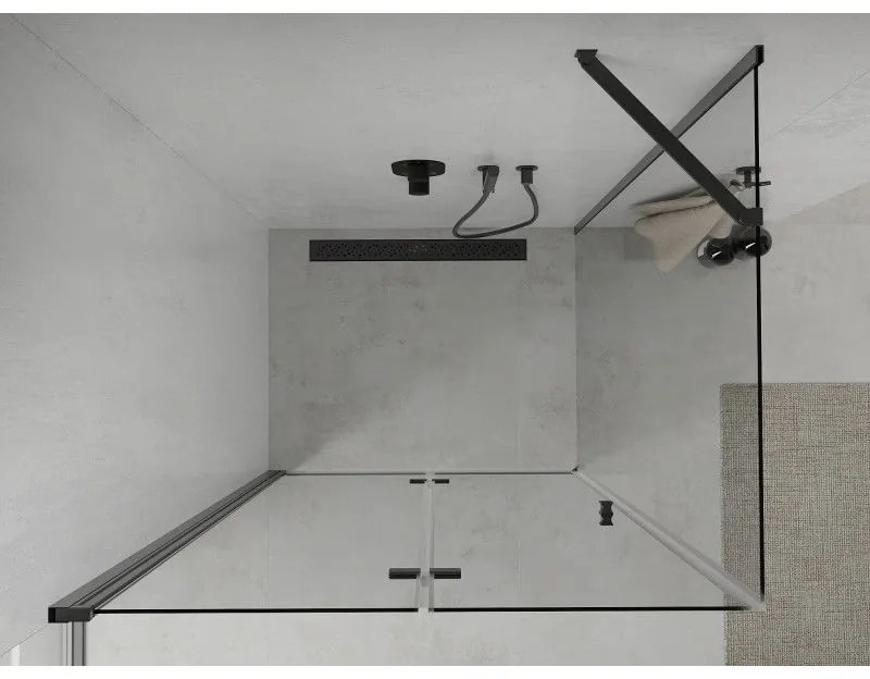 Mexen Lima sprchový kout 70x100 cm, průhledná, černá, 856-070-100-70-00
