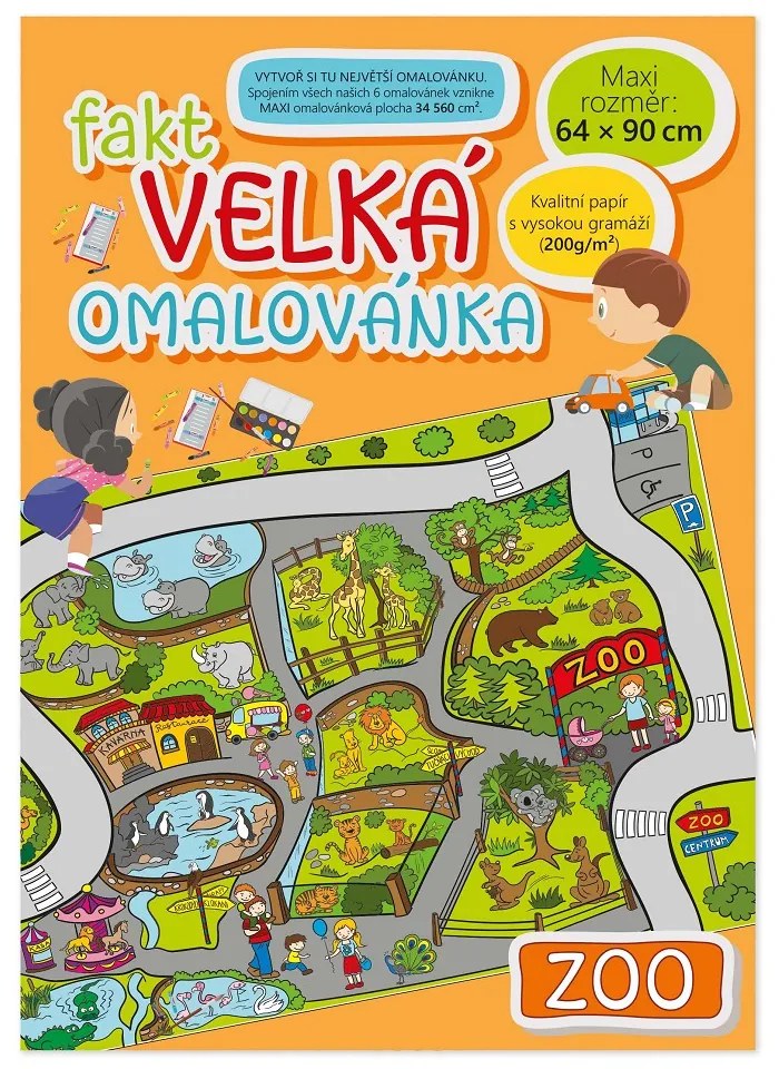 Baloušek - Fakt velká omalovánka ZOO (64 × 90 cm)
