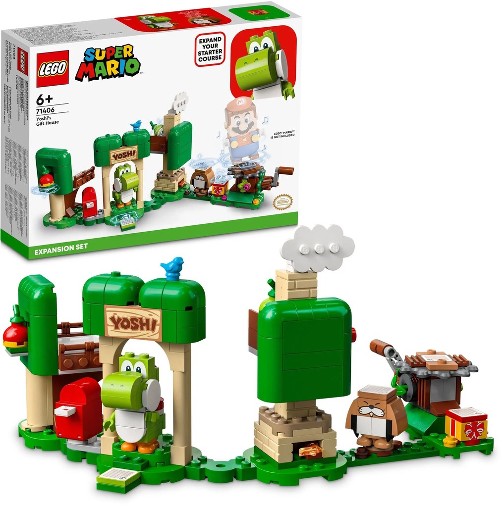 Lego stavebnice lego super mario 71406 yoshiho dům dárků – rozšiřující set