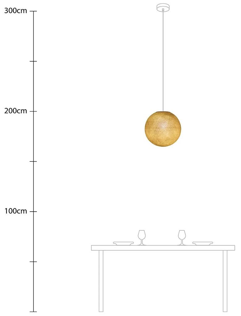 creative cables Závěsná lampa se stínidlem koule z PE vlákna, polyester Barva: Béžová, Průměr: L - Ø 42 Cm