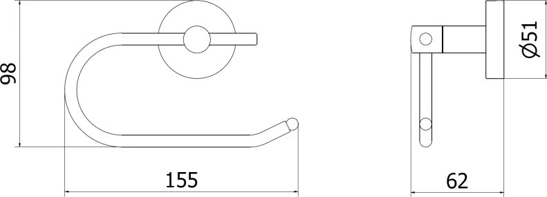Mexen příslušenství, Remo držák na wc papír, růžová zlatá, 70507333-60