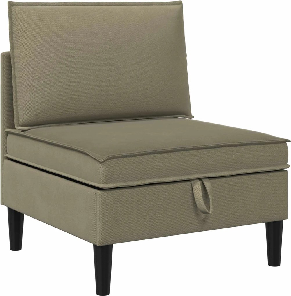 Sada nábytku do obývacího pokoje 4 ks Khaki Textil 3413795