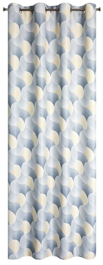 ZATEMŇOVACÍ ZÁVĚS NA KROUŽCÍCH ASETA 140X250 CM VZOROVANÁ